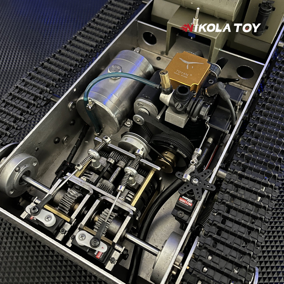 NikolaToy™ 1/14 3.5cc internal combustion engine RC tracked station ve ...