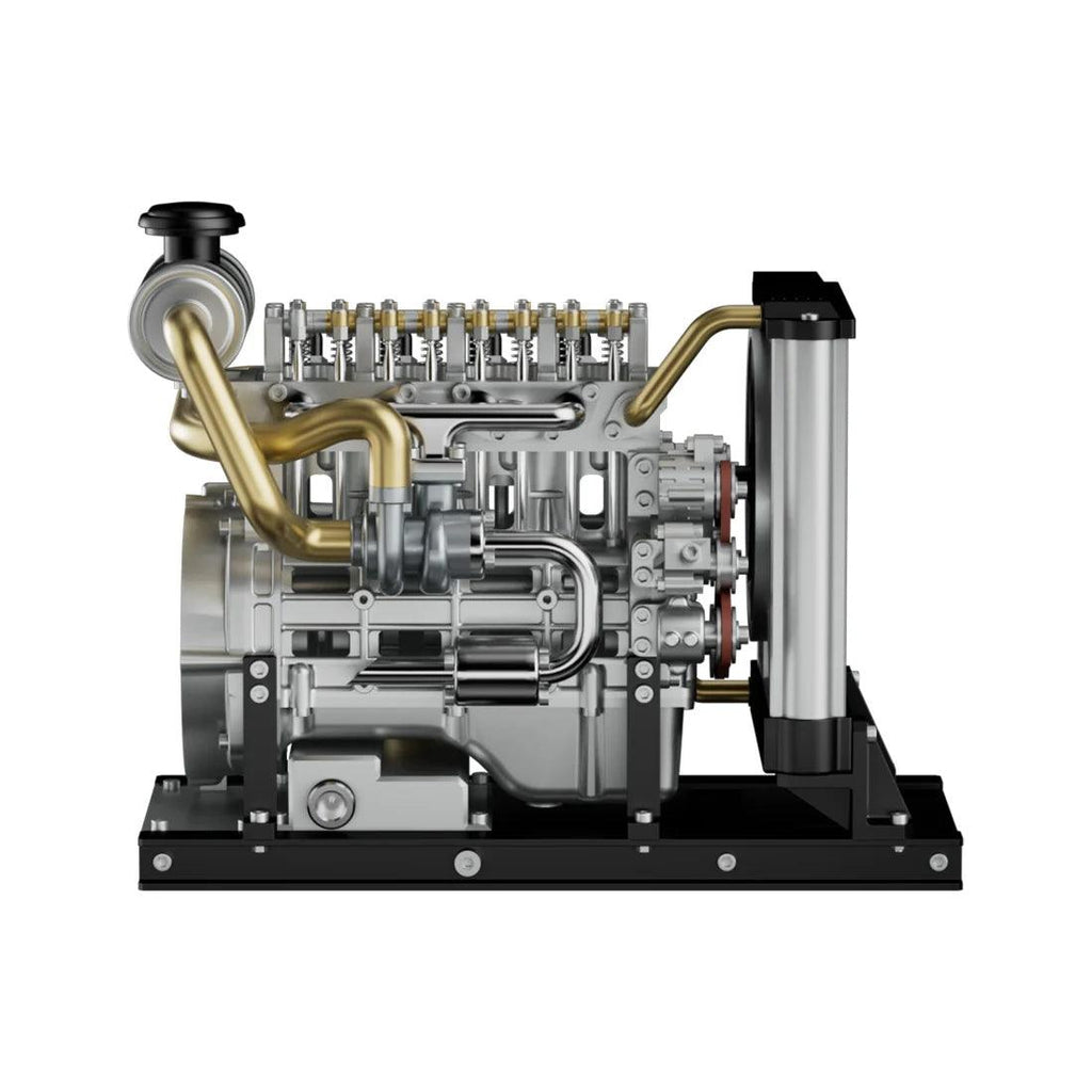 NIKOLATOY® TECHING Workable Mini Diesel 4-cylinder Engine Metal Model ...